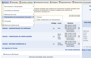 Trancamento parcial poderá ser solicitado, pelo SIGAA, até sexta-feira ...